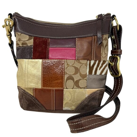Coach | Bags | Coach Handbag Purse Bag Holiday Patchwork 435 Multicolor ...